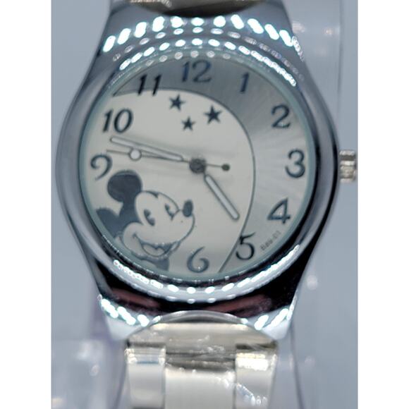 Disney | Accessories | Mickey Mouse Bariho Stainless Steel Watch 8 Band ...